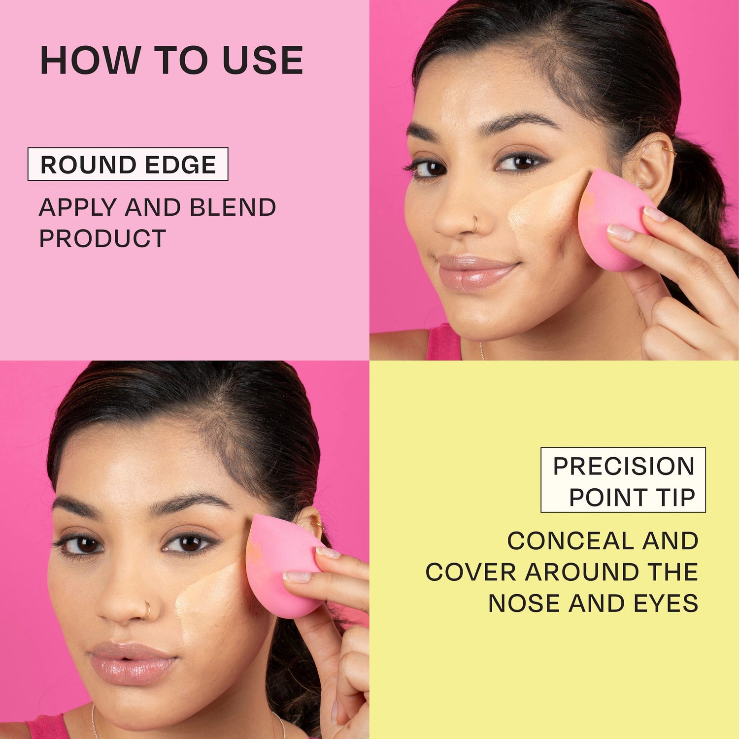 Freeman Puffs N' Stuff Powder Puffs + Liquid Sponges Set, Makeup ...